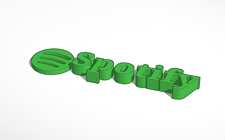 3D design Spotify LOGO - Tinkercad