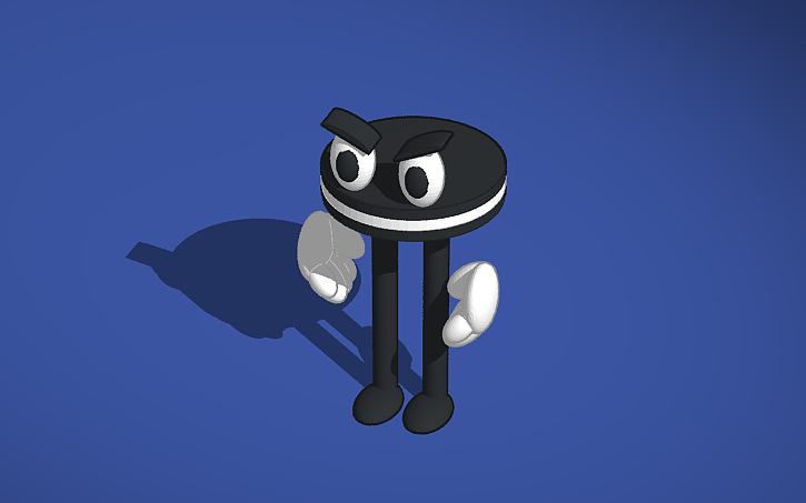 3d Design Oreo Cookie Mascot My Version Tinkercad