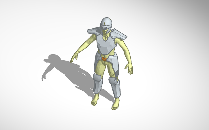 3D design Character Armor WIP - Tinkercad