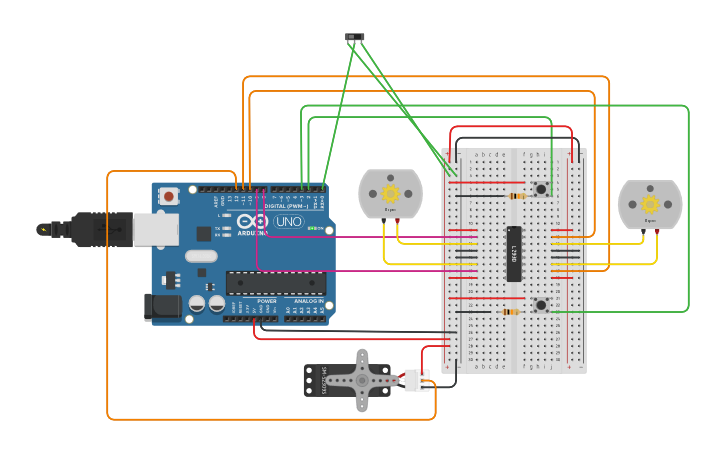 Circuit Design Copy Of H Bridge Dc Motor Driver L293d Tinkercad