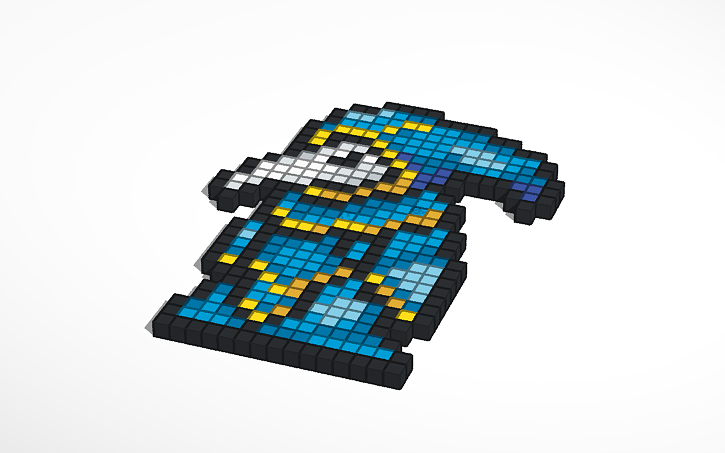 3D design Lunatic Cultist pixel art | Tinkercad