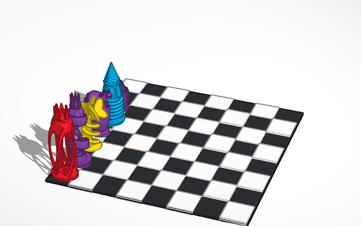 3D design chess sets - Tinkercad