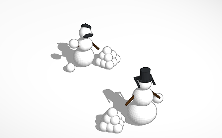 3D design Snowman Snowball Fight #snowmancontest2022 - Tinkercad