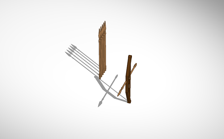 3D design Bow and arrow - Tinkercad