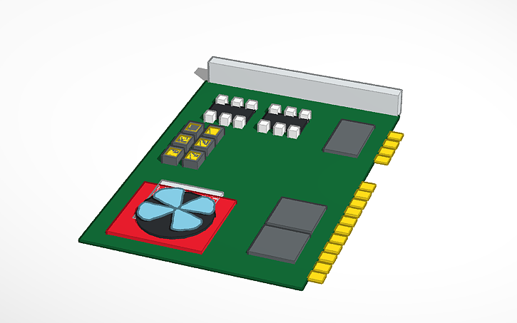 3D design Diseño 3D Tarjeta Gráfica | Tinkercad