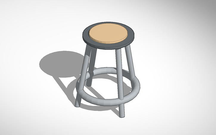 3D design Metal Stool - Tinkercad