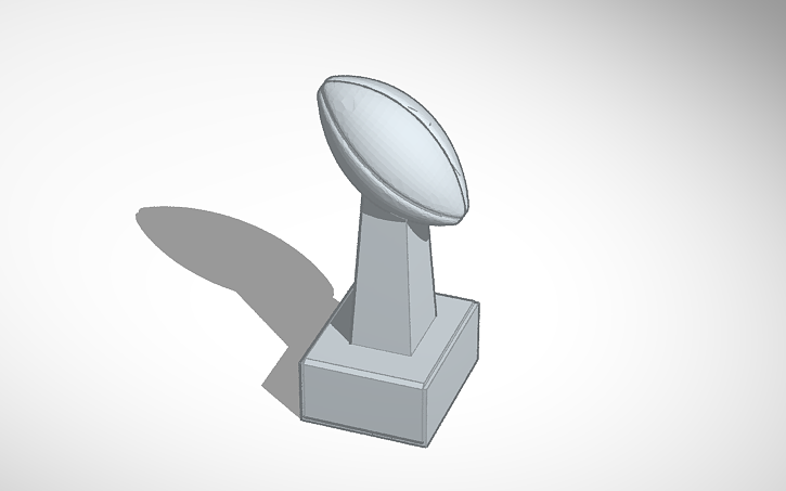 3D design football trophy - Tinkercad
