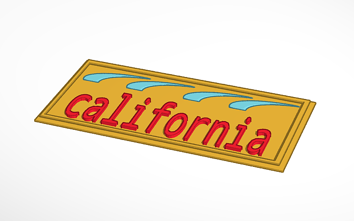 3D design License Plate Redesign - Tinkercad
