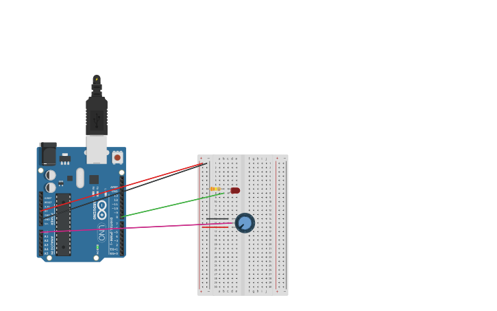Circuit Design Funcionamiento Del Potenciometro Tinkercad