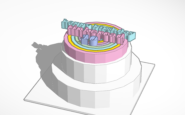 3D design Happy Birthday Tinkercad | Tinkercad