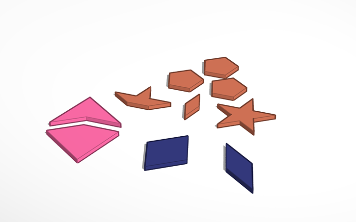 3D design Penrose: Mosaics P1, P2 i P3 - Tinkercad