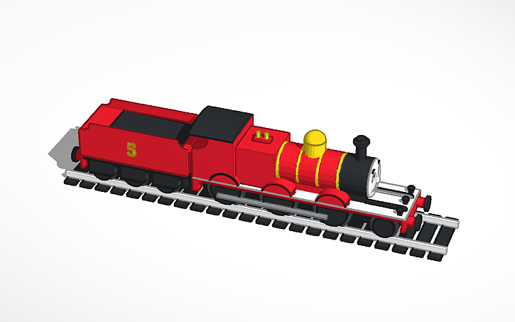 3D design Hornby James The Red Engine - Tinkercad