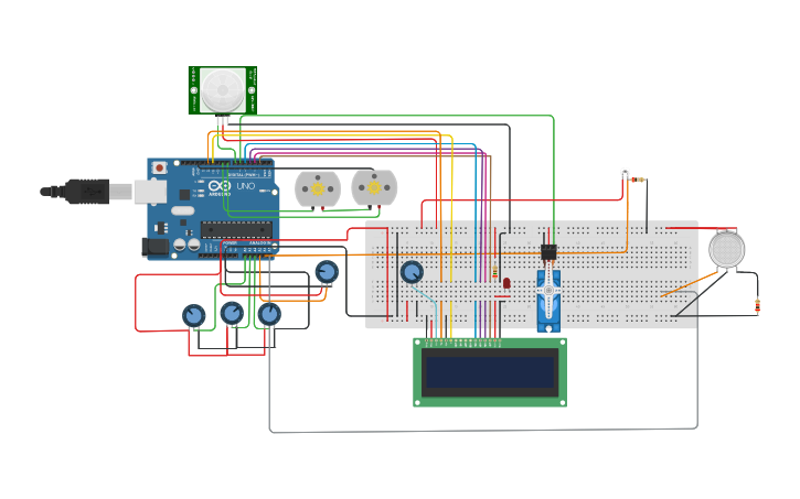 Circuit design SMART BOT | Tinkercad