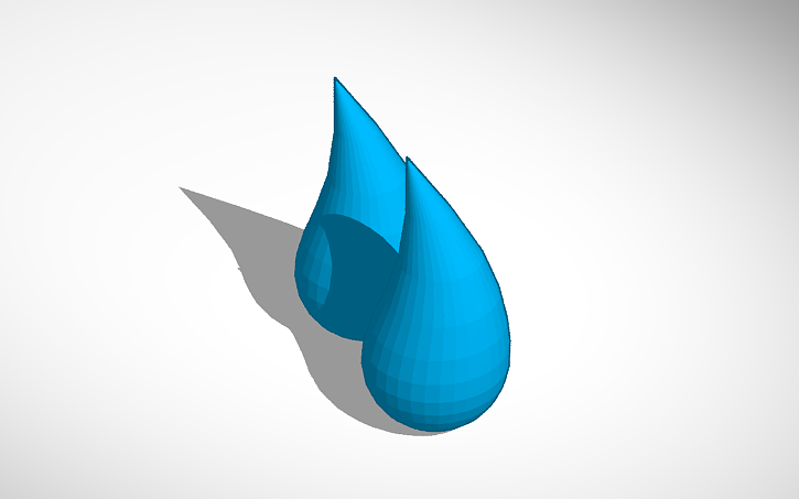 3D design Water Drops - Tinkercad