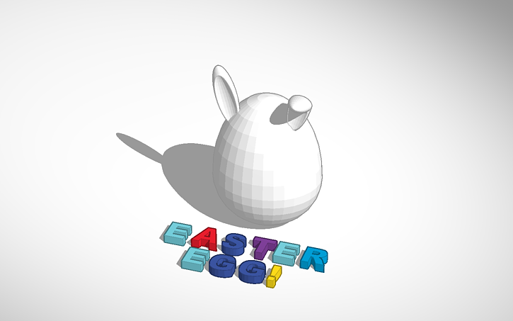 3D design easter egg - Tinkercad