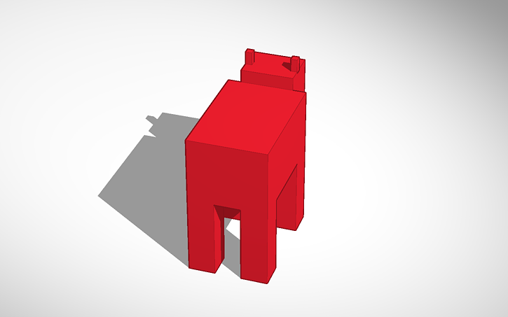 3D design minecraft cow - Tinkercad