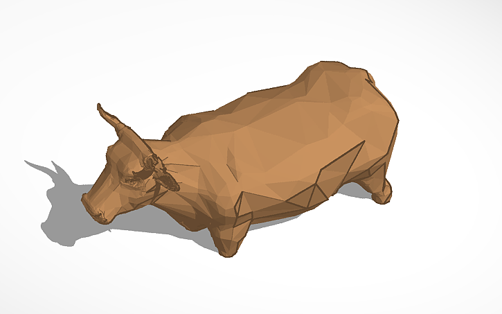 3D design cow - Tinkercad