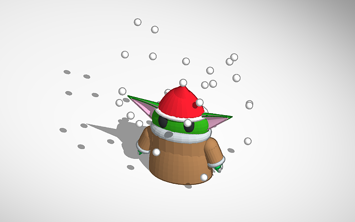 3D design Christmas Grogu!!! - Tinkercad
