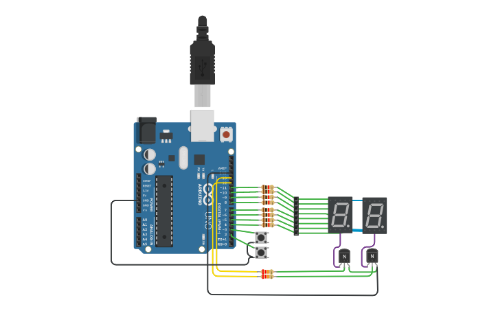 Circuit Design Interrupts 2 Tinkercad