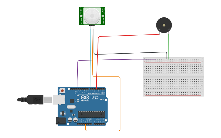 Circuit design CCTV camera - Tinkercad