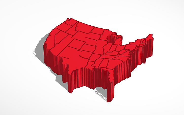 3d Design Map Of The Us Tinkercad