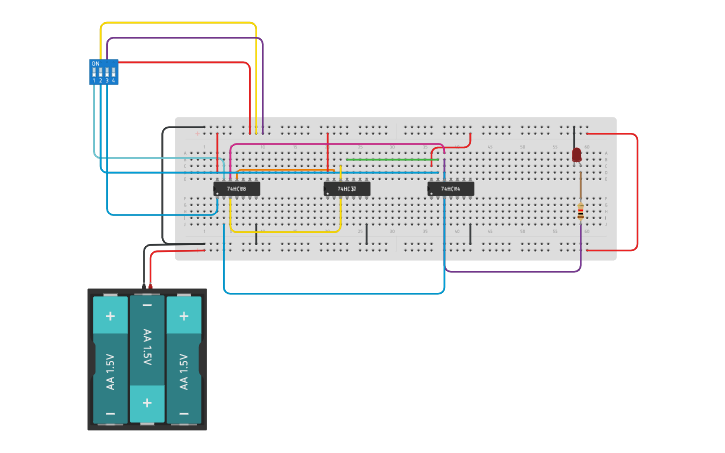 Circuit design Puertas lógicas - Tinkercad