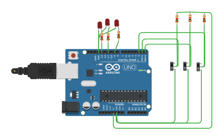 Circuit design ex2 atividade arduino | Tinkercad