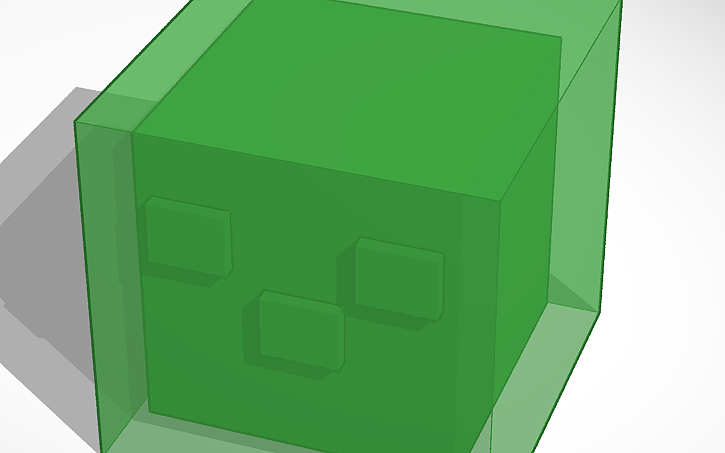 3D design Minecraft Slime Zombie | Tinkercad