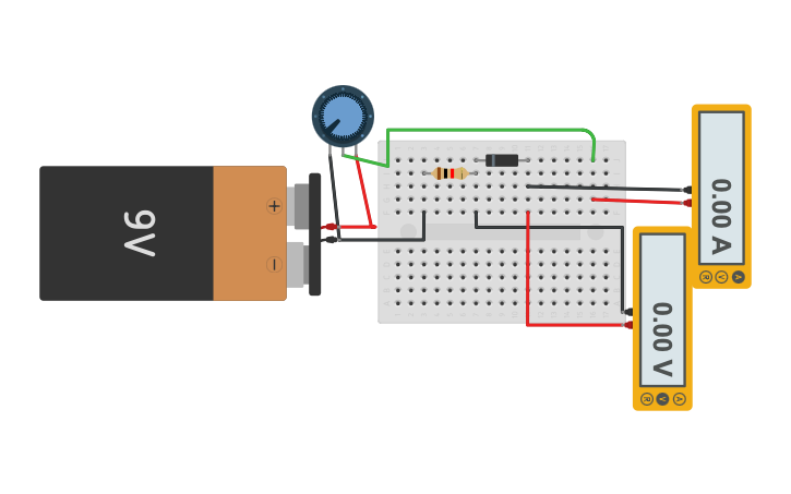 Circuit design P-N junction diode - Tinkercad