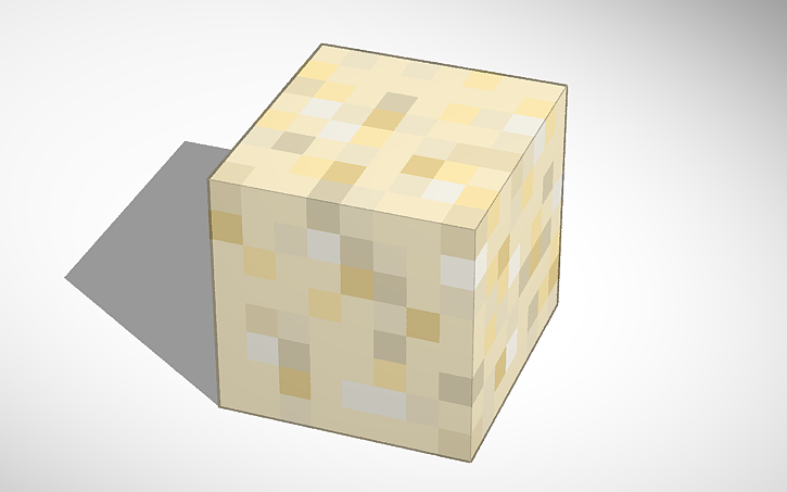 3D design Minecraft Sand block - Tinkercad