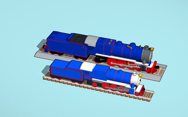 3D design UPDATE Hank The American Engine (PRR K4 Pacific) - Tinkercad
