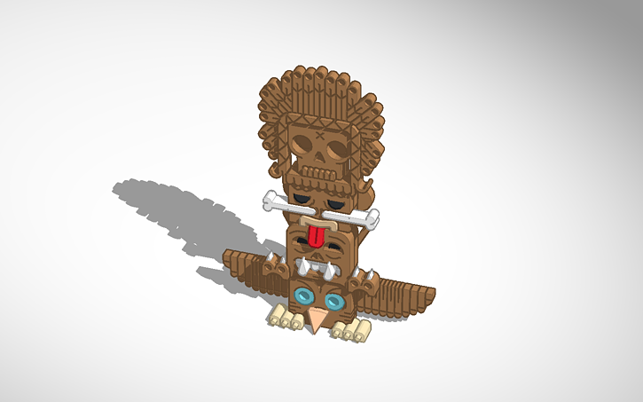 3D design tiki statue - Tinkercad