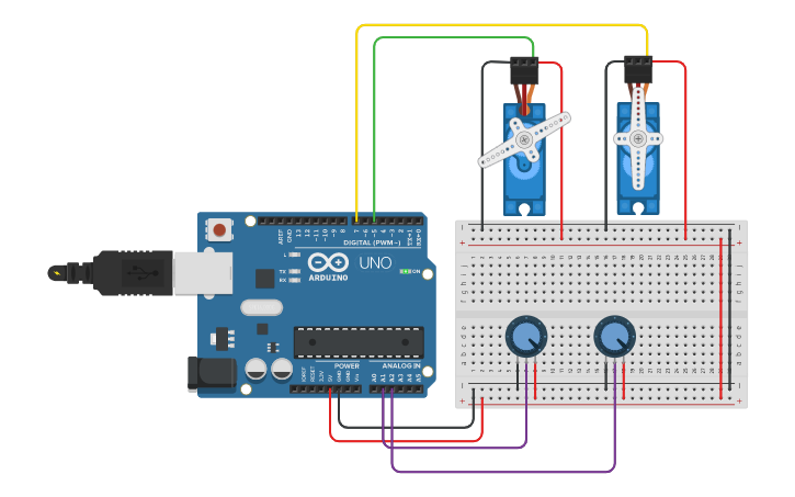 Circuit design JOYSTICK - Tinkercad