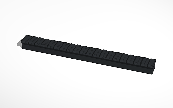 3D design Picatinny rail - Tinkercad