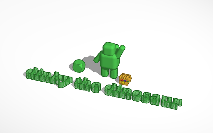 3D design dinky the dinosaur - Tinkercad