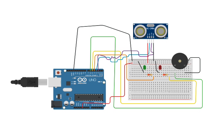 Circuit Design Distance Measuring Tinkercad