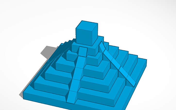 3D design The Temple Pyramid - Tinkercad