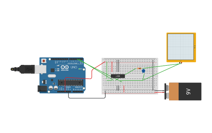 Circuit design INVERTER - Tinkercad