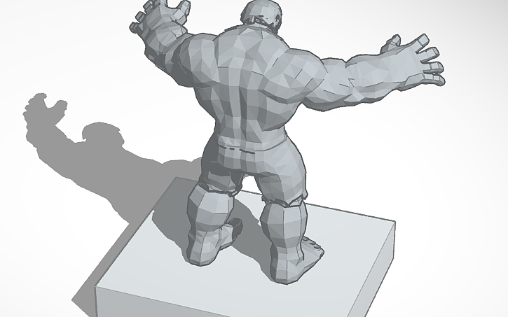 3D design Hulk Statue - Tinkercad