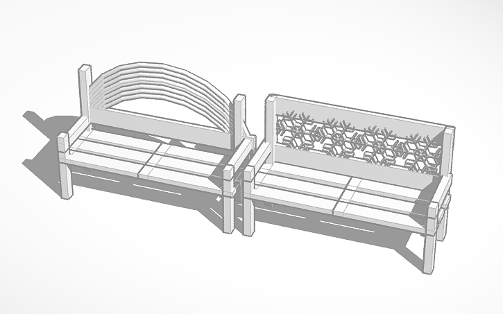 3D design new bench - Tinkercad