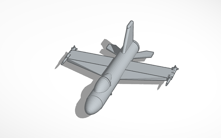 3D design simple fighter jet - Tinkercad
