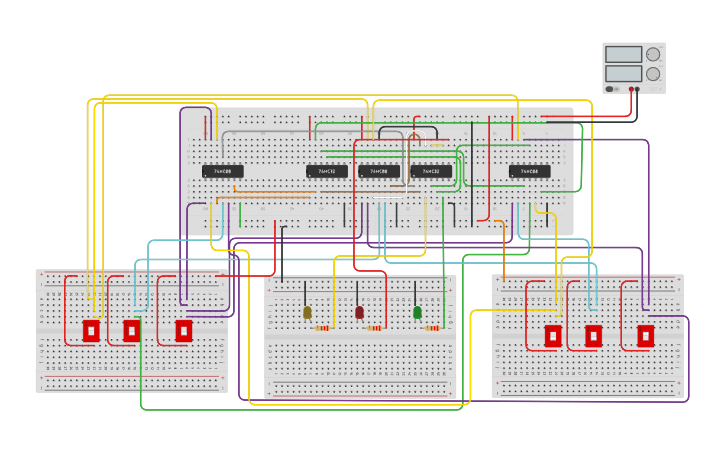 Circuit design RPS - Tinkercad