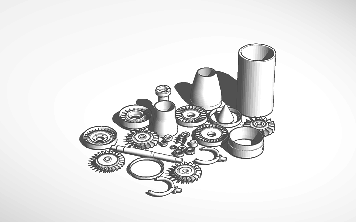 3D design air compressor jet engine - Tinkercad