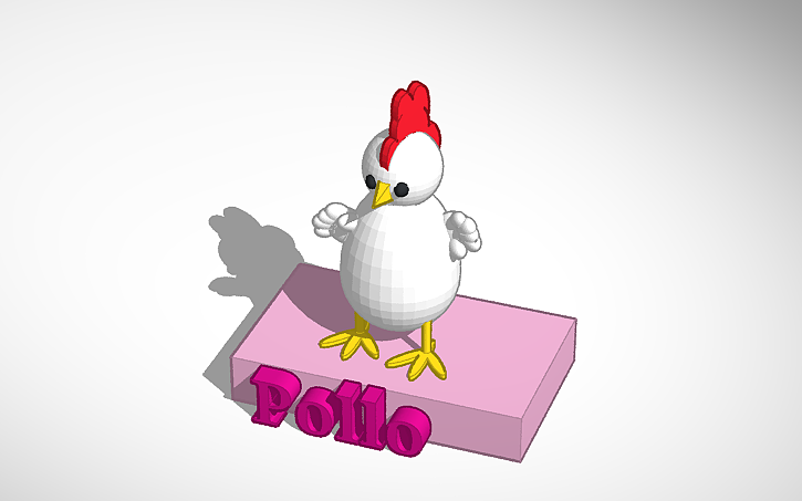3D design Pollito pío - Tinkercad