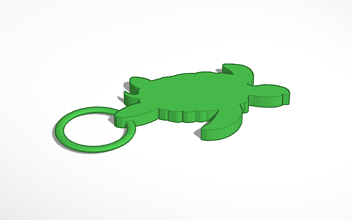 3D design Turtle Keychain - Tinkercad