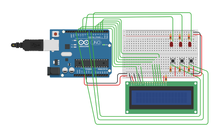 Circuit design Final Project - memory game | Tinkercad Circuit design Final Project - memory game | Tinkercad
