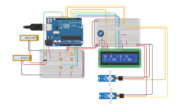 Circuit design Solar project - Tinkercad