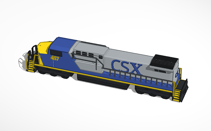 3D design CSX Train WIP - Tinkercad