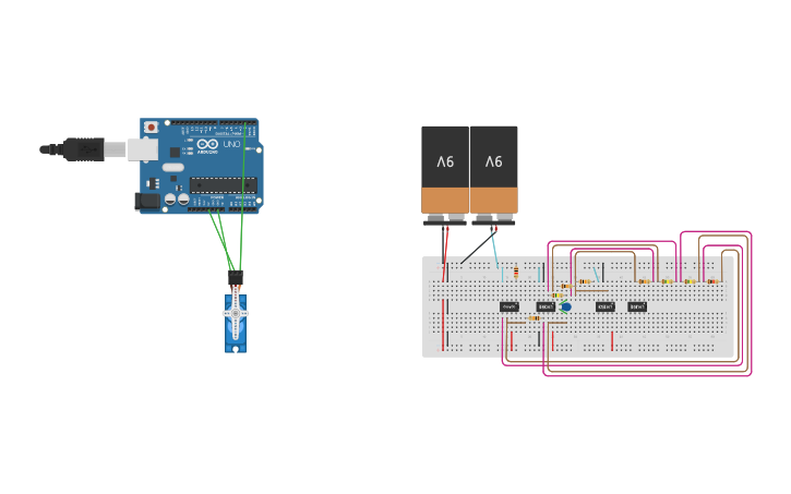 Circuit design Circuit for EMG(Muscle) Sensor - Tinkercad