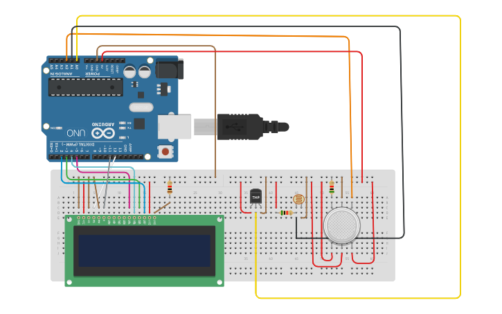 Circuit design Lab8-Fire - Tinkercad